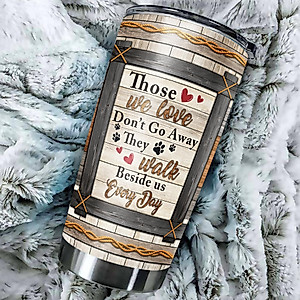 Personalized Photo Dog Tumbler With Lid Customized Name Picture Insulated Cup Stainless Steel Travel Mug Pet Remembrance Mising Sympathy Loss Gifts For Dogs Lovers