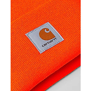 Carhartt Men's Knit Cuffed Beanie, Bright Orange, One Size