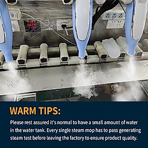 Steam Mop, Floor Scrubber Spin Steam Mop for Floor Cleaning, Multipurpose Steam Cleaner for Home, Steam Adjustable, 2 Sets of Mop Pads, for Hard/Hardwood/Laminate/Tile/Marble Floors, Sandoo SC1070