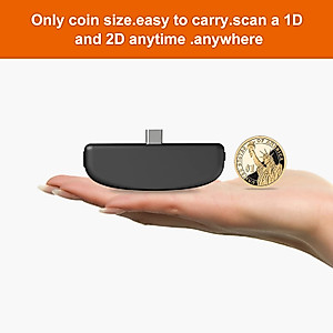 2D Cell Phone Barcode Scanner,Alacrity QR Barcode Reader Scanner Module Scanner with Auto Sensing Type-C Cell Phone Screen Barcode Scanner Scan