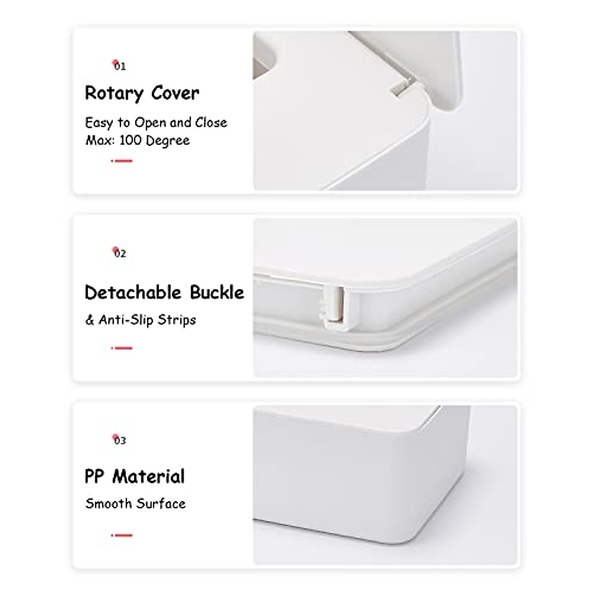 Wipes Dispenser, Wipe Holder for Baby & Adult, Seposeve Refillable Wipe Container, Keeps Wipes Fresh, Far from Dirty Wipes, Easy Open/Close Wipes Pouch Case, Black