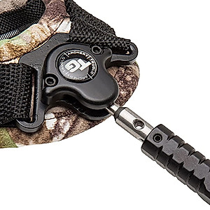 TRUGLO Detonator Ultra Hunting Dual Jaw Archery Bow Quick Release Wrist Strap with Stainless Steel Firing Mechanism and Adjustable Trigger, Camouflage