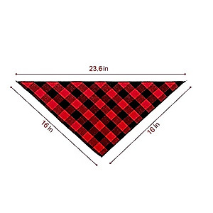 Family Kitchen My First Easter Red Plaid Pet Dog Bandana Scarf Decorations Accessories for Dog Lovers Owner Easter Gift