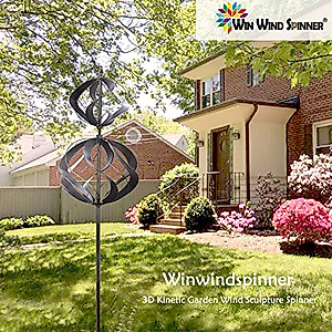 WinWindSpinner, Kinetic Metal Wind Spinner - Large Outdoor Metal Wind Spinners for Yard Garden, Windmills Lawn Ornament Décor for Lawn Patio (84 Inch)