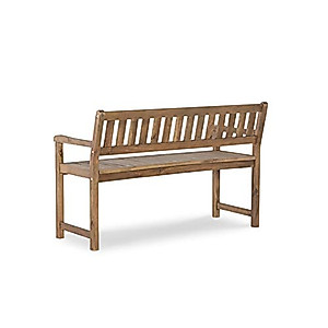 Linon Justice Catalan Bench, Teak