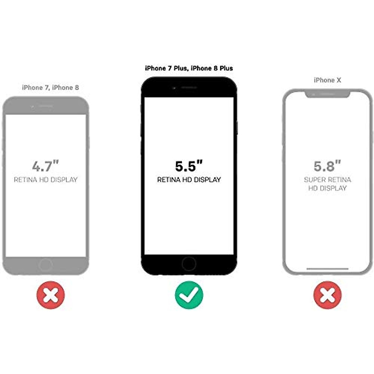 OtterBox + Pop Symmetry Series Case for iPhone 8 Plus & iPhone 7 Plus (ONLY - NOT Smaller 8/7) Non-Retail Packaging - Making Waves