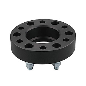 DCVAMOUS 4PC Black 6x135 Hubcentric Wheel Spacers 1.5 Inch with 14x2 Studs Compatible with Ford 6 Lug 6x135mm for 2004-2014 F150 | 2003-2014 Expedition | 2003-2014 Navigator | 2006-2014 Mark LT