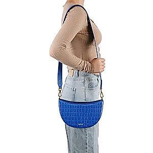 SINBONO Crossbody Bag, Kace Small Saddle Purse with Magnetic Closure Classic for Women - Classic Blue