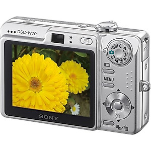 Sony Cybershot DSCW70 7.2MP Digital Camera with 3x Optical Zoom