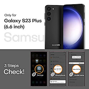TOCOL 3 in 1 for Samsung Galaxy S23 Plus Case, [Upgraded Full Camera Protection] with 2 Pack Screen Protector [Military Grade Drop Tested] Translucent Matte Back, Non-Slip Cover for S23+ 6.6'', Black
