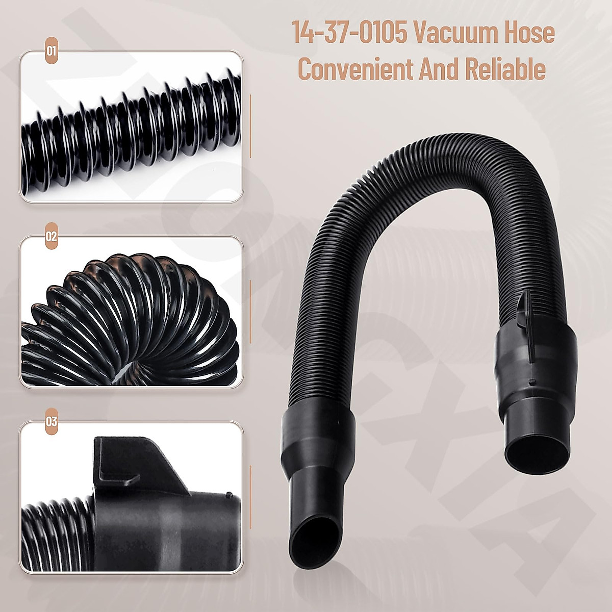 14-37-0105 Vacuum Hose & Universal Attachments Adapter Kit Hose Assembly Compatible With Milwaukee M18 Packout Vacuum 14-37-0105 Replacement Hose 0880-20, 0970-20
