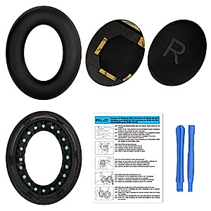 ELZO Replacement Earpads Compatible for Bose NC700/Bose QuietComfort Ultra, Premium Softer Leather Cushions, High-Density Noise Cancelling Foam (Black)