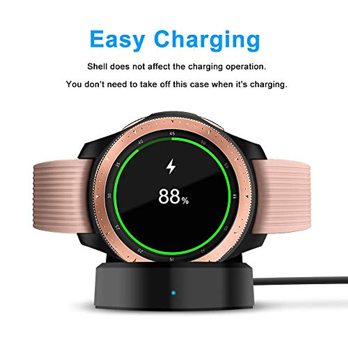 Case Compatible Samsung Galaxy Watch 46mm, NaHai TPU Slim Plated Case Shock-Proof Cover All-Around Protective Bumper Shell for Galaxy Watch 46mm SM-R800 Smartwatch, (Not Galaxy Watch 4 Classic 46mm)