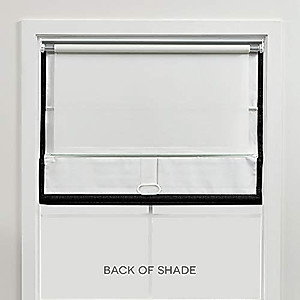 Exclusive Home Acadia 100% Blackout Polyester Roman Shade, 27"x64", Black