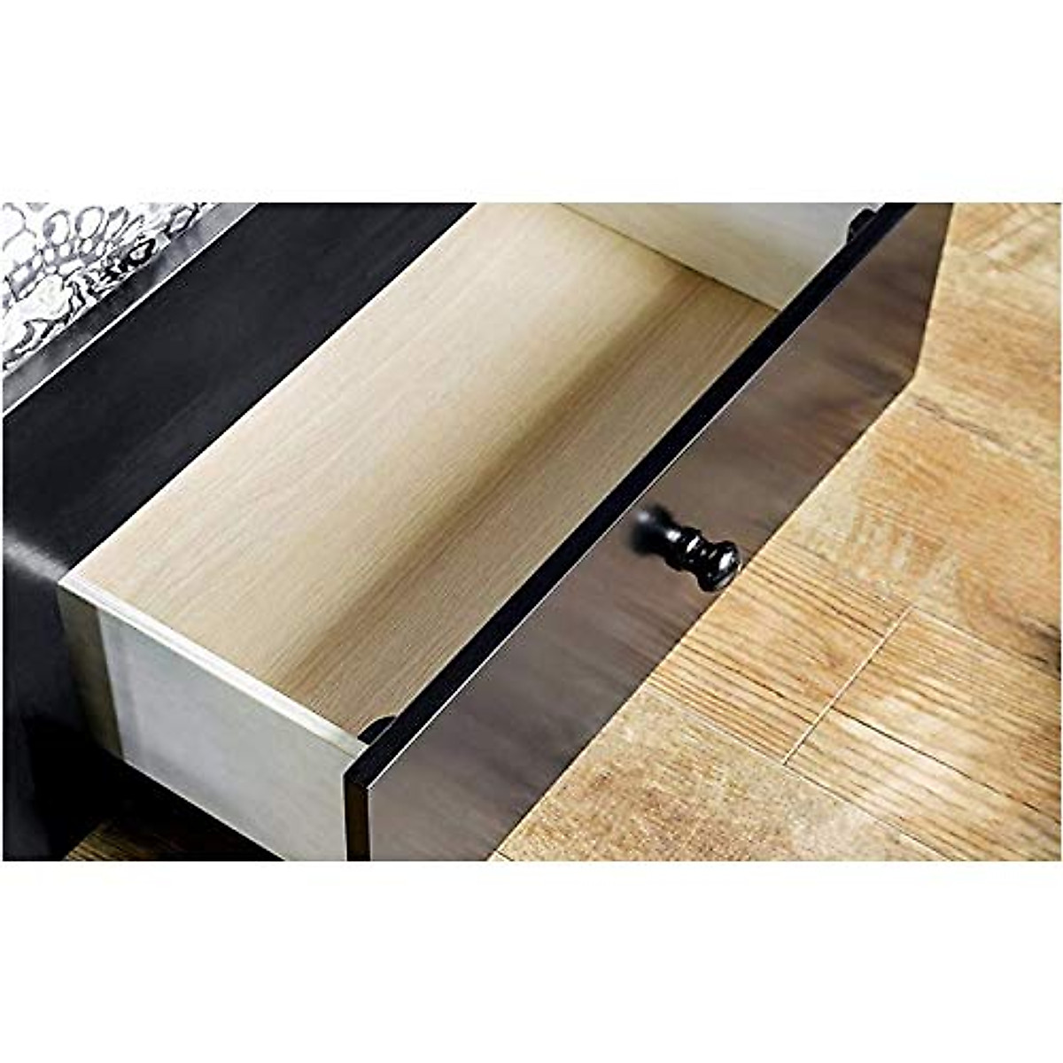 Pemberly Row Full Panel Storage Daybed in Black