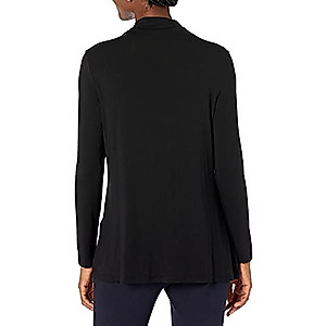 Amazon Essentials Women's Jersey Long-Sleeve Mock Neck Swing Tunic (Previously Daily Ritual), Black, Large