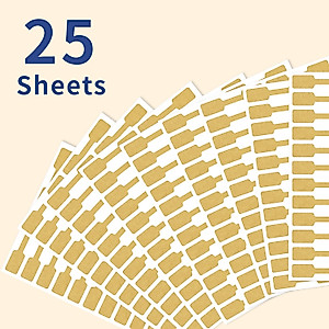 Yeachlaing Kraft Jewelry Price Labels,Any Pen Will not be Smeared,No Glue in The Middle Folding Part,Suitable for Jewelry handicrafts,etc.(600 PCS,1 Bag)