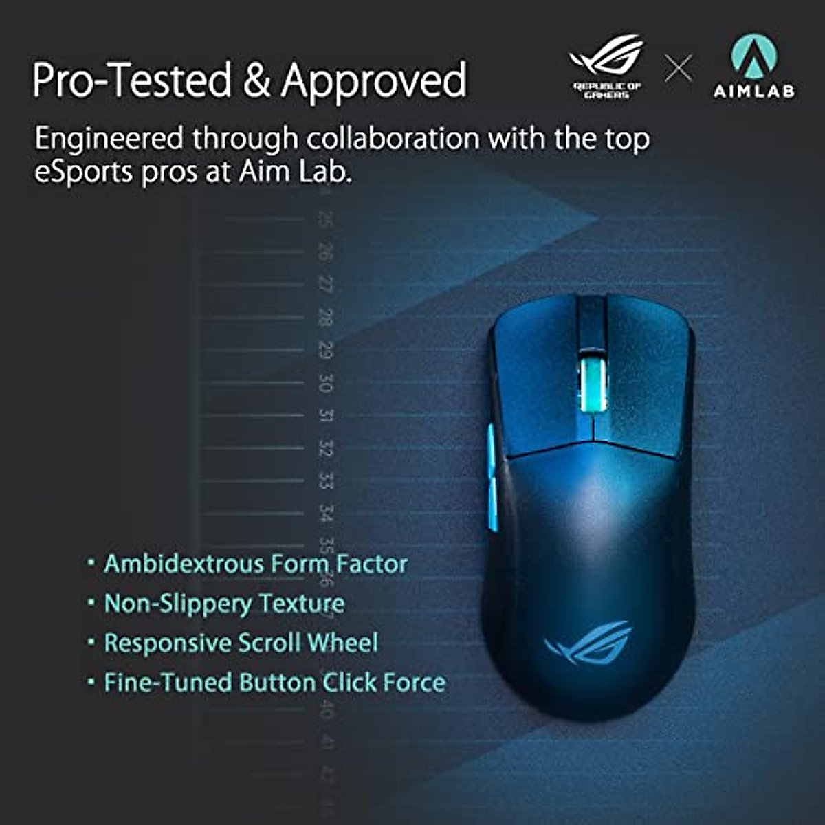 ASUS ROG Azoth 75% Wireless DIY Custom Gaming Keyboard, OLED Display, Three-Layer Dampening & ROG Harpe Ace Aim Lab Edition Gaming Mouse, 54 g Ultra-Lightwieght, Connectivity