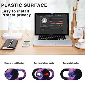 BENOSPACE 10pcs Laptop Camera Cover Slide Universe Webcam Cover Slide Starry Sky Ultra Thin Web Camera Cover for Laptop Desktop PC MacBook Pro iPad Smartphone Tablet Privacy Security Camera Blocker