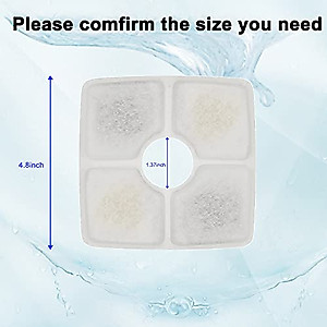 12 Pack Cat Water Fountain Filters, Cirfifth Cat Fountain Filter Replacement, for Square Cat Water Fountain Inside