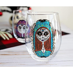 Disney The Nightmare Before Christmas Jack and Sally Stemless Glass Set
