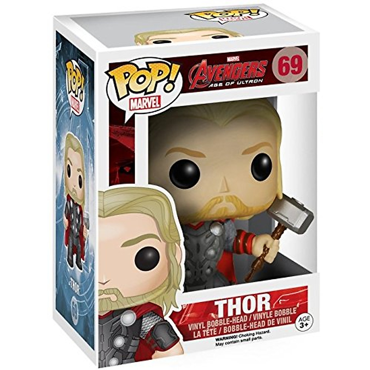 POP Marvel: Avengers 2 Age of Ultron - Thor Funko Pop! Vinyl Figure (Bundled with Compatible Pop Box Protector Case), Multicolored, 3.75 inches
