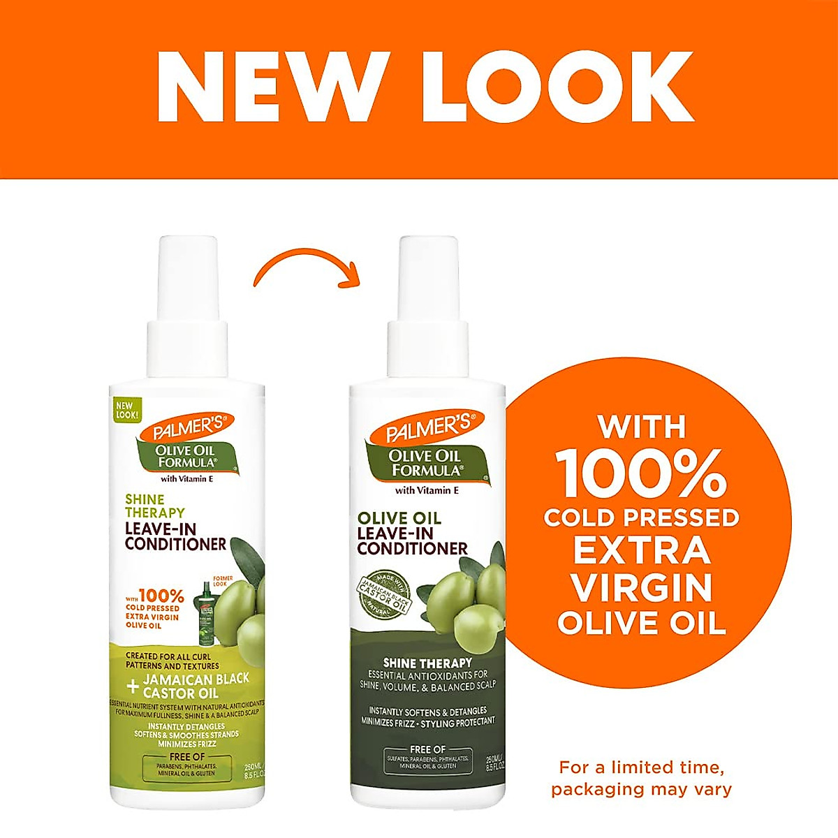 Palmer's Olive Oil Formula Leave In Conditioner Spray, Shine Therapy, Instantly Detangle, Soften and Smooth Textured and Curly Hair, 8.5 Ounces