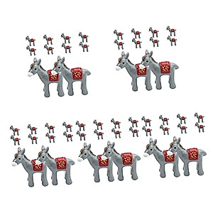 YARNOW 50 Pcs Micro Landscape Little Donkey Miniature Animals Figurines Mini Fairy Figurines Fairy Gardens Ornaments Figure Statue Animals Toys Micro Donkey Ornaments Resin Cute Flowerpot