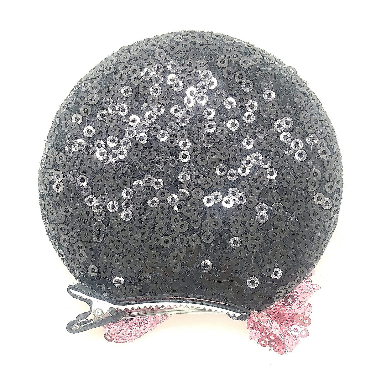 2 Pairs Sequin Mouse Ears Hair Clip birthday mouse ear Bows clip for Kids Girls Women, Mice Ears Hair Accessories for Glitter Party Princess Decoration Cosplay Birthday Christmas Party (black)