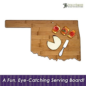 Totally Bamboo Oklahoma State Shaped Cutting Board, Natural Bamboo