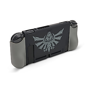 PowerA Console Shield for Nintendo Switch - Silver Hyrule Crest, Nintendo Switch, Protective Case, Gaming Case, Grip, Console Case, Accessories Storage, Officially Licensed