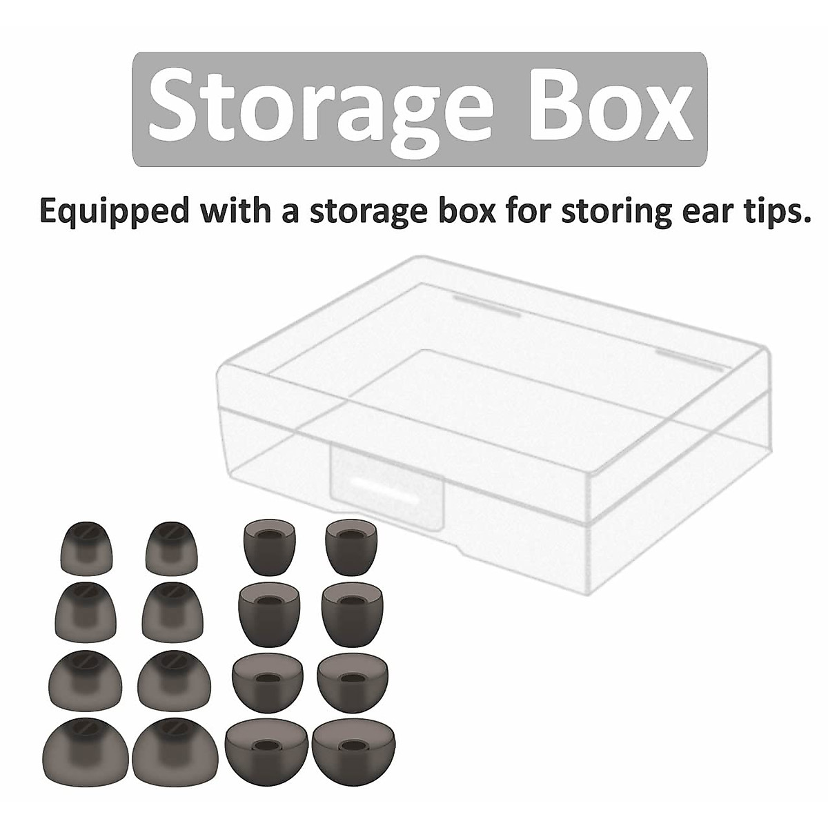 8 Pairs Compatible with Sennheiser CX Plus/Momentum 2 Ear Tips, XS/S/M/L 4 Size Replacement Soft Flexible Silicone Eartips Earbuds Accessories Compatible with Sennheiser CX 300S - Gray