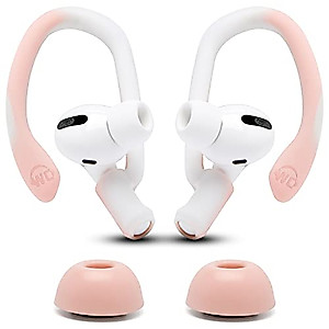 WC HookZ + WC TipZ - Over Ear Hooks and Memory Foam Tips Combo for Airpods Pro by Wicked Cushions | Pink
