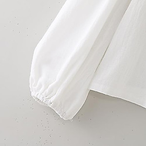 Unisex Baby V Neck T-Shirts Infant Long Sleeve Tees Letter Print Pullover Shirts Fall Outfits Clothes 0-3 Months Sweatshirt White