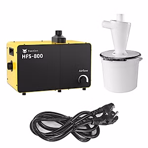 FoxAlien 800W Desktop Dust Collector HFS-800 with Dust Separator for CNC Cutting Woodworking, Air Filtration System with HEPA and Carbon Filter, Airflow Adjustable（110V）