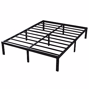 Upcanso California King Metal Bed Frame, 14 Inch Heavy Duty Storage Platform Bed Frame with 2500lbs Steel Slats Support, Easy Assembly, Black