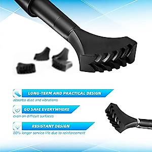 6 Pack Hiking Walking Sticks Rubber Tips, Replacement Tips Protectors for Trekking Poles, Fits Most Standard Hiking, Trekking, Walking Poles (Shoe Shape Tips)