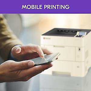 Kyocera ECOSYS PA6000x Monochrome Laser Printer, 62 ppm, 600 x 600 dpi and Up to Fine 1200 dpi, 600 Sheet Tray, 100 Sheet MPT, Duplex, 5 Line LCD w/Hard Key Panel, Gigabit Ethernet, USB, 512 MB