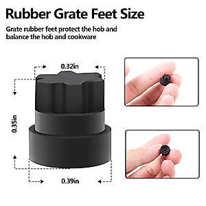 Rubber Grate Feet Part - Replacement for Thermador Bosch Range/Gas Cooktop-Compatible with Part Number 00618112, 00637940, 1999626, 617174, 618112, AH3478553, EA3478553, PS3478553-20 Pack