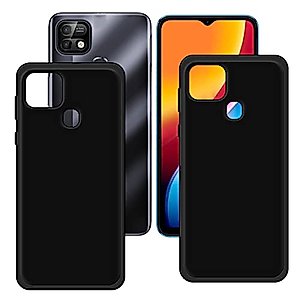 LMLQSZ [2 Pack] Black Cover for Infinix Smart 5 Pro, Flexible Silicone Slim fit Soft TPU Shell Cute Back Case Rubber Protective Case for Infinix Smart 5 Pro (6,52")