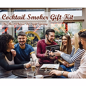 Cocktail Smoker Kit with Torch,whiskey smoker kit with Four Flavors Wood Smoked Chips，Bourbon Smoker Kit For Whiskey,Drink,Bourbon，Old Fashioned Smoker Kit For Men, Dad, Husband (Without Butane)