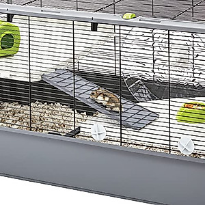 MidWest Homes for Pets Hamster Nation Hamster Home, Jumbo Hamster Cage Measures 38.2L x 22.6W x 15.4H inches and Provides for 676 Sq. inches of Unbroken floorspace, Includes All Accessories