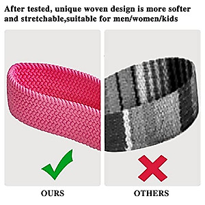 Fishent Braided Wristlet Keychain, Cute Wrist Lanyards for Keys, Upgraded Stretchy Key Chain Holder for Women Men, Wrist Strap Keychain for Car Keys Phone Camera Wallet ID Badges Card (Pink)