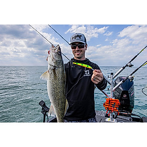 Northland Tackle Rumble Stick Fishing Lure, Freshwater Deep Diving Trolling Crankbait for Walleye, Perfect Lure for Any Kit, Steel Chartreuse, Size #5, 5", 5/8 Oz