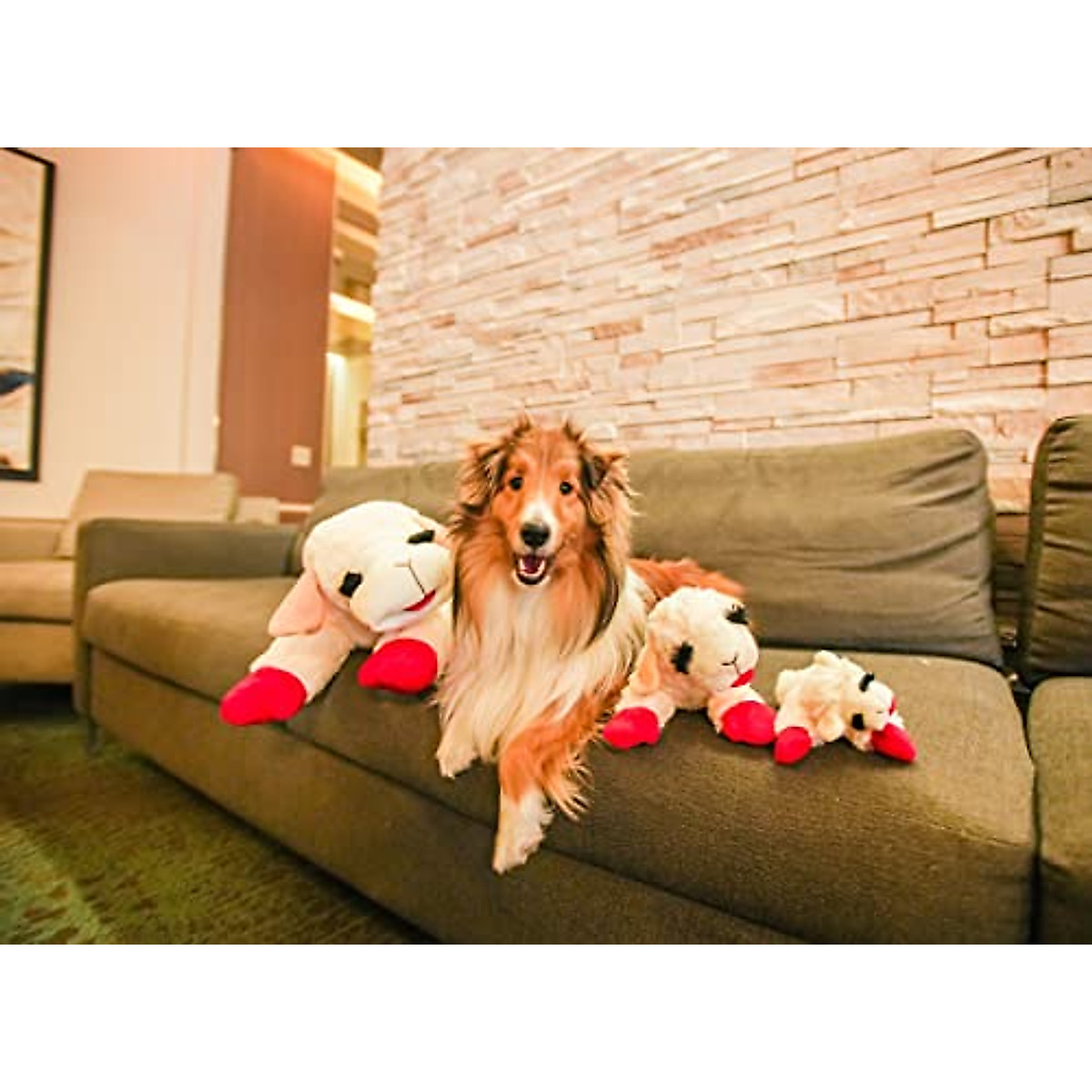 Multipet's Officially Licensed Lamb Chop Jumbo White Plush Dog Toy, 24-Inch