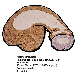 Meideli Bathroom Rugs, Funny Shape Kitchen Mat Soft & Non-Slip Front Door Mat Carpet Floor Rug, Area Rug for Living Room, Bathroom, Kitchen,Bedroom, Home Decor 15.75" * 23.62" Brown