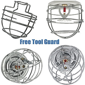 Happy Tree (2 Pack) White Fire Sprinkler Head Guard Cover for Both 1/2" & 3/4" Fire Head for Protecting Flush Mount & Side Wall & Pendent Head Semi - Recessed Sprinkler Head Cage