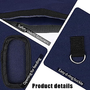 PACKSTAR Rabbit Hay Feeder Bag,Rabbit Hay Feeder,Bunny Hay Bag,2 Holes Large Capacity 600D Rpet Hay Hanging Feeder Storage for Rabbit,Guinea Pig, Chinchilla