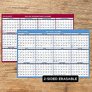 AT-A-GLANCE 2022-2023 Planner, Weekly & Monthly Academic Appointment Book, 8-1/2" x 11" DayMinder (AYC52045) & 2022-2023 Erasable Calendar, 48" x 32", Academic & Regular Year (PM326S28)