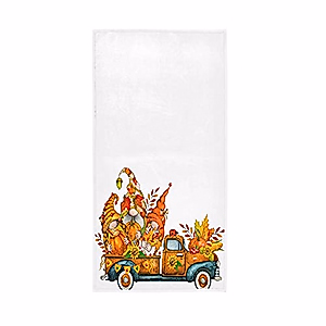 Autumn Gnome Vintage Soft Hand Towels for Bathroom 30X15,Decorative Fall Harvest Kitchen Dish Fingertip Towels Washcloth for Guest Gift Home Family